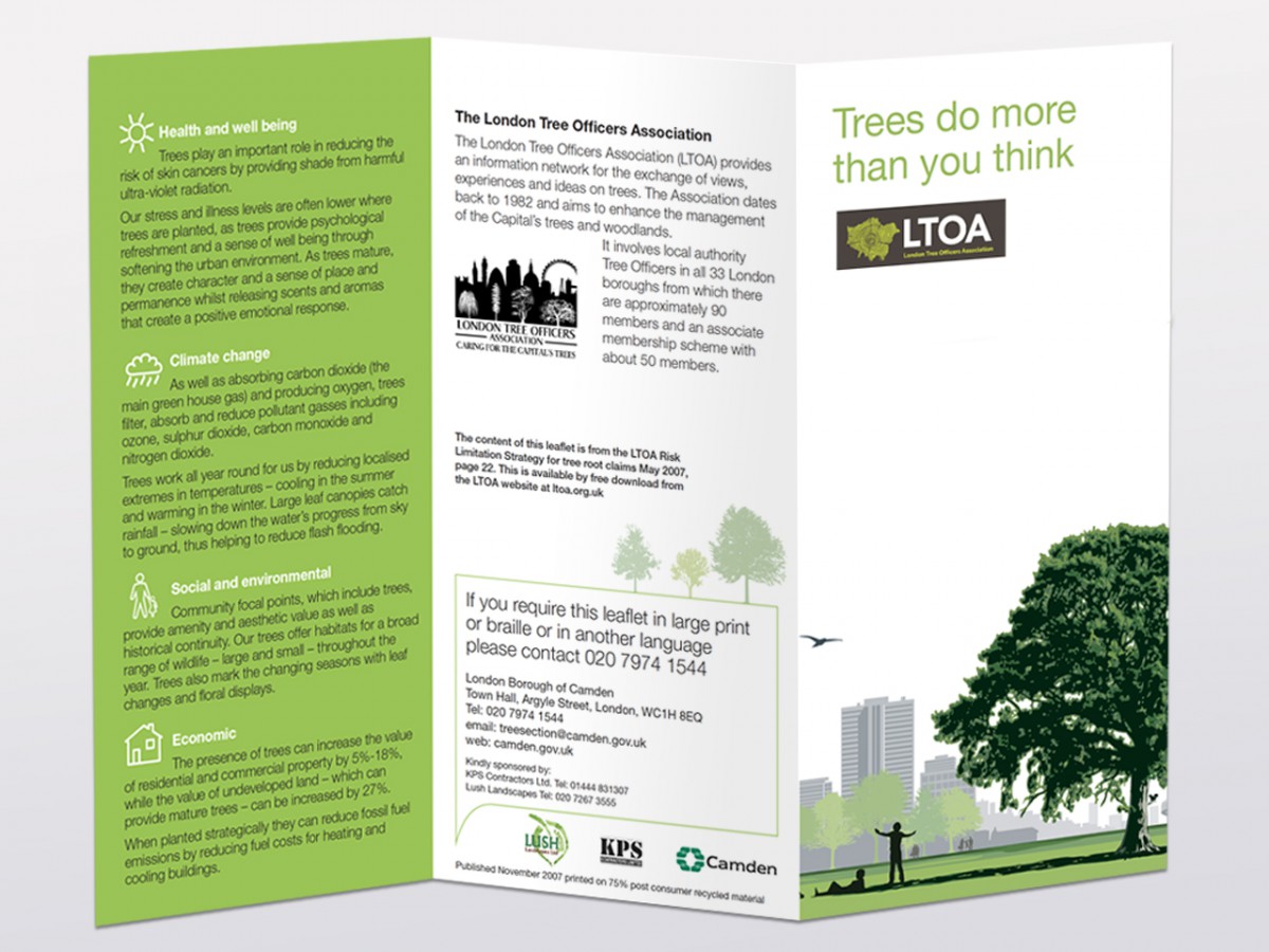 Tree benefits poster and leaflet - Viarti